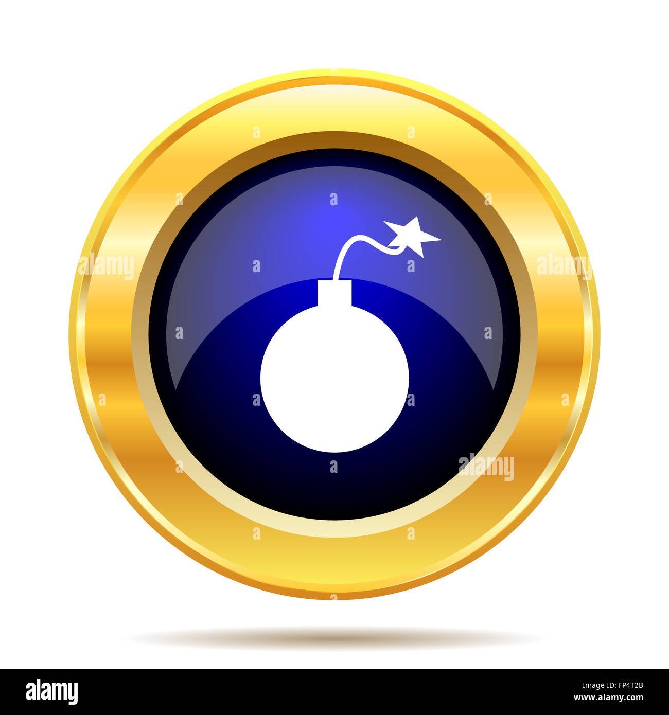 Bomb icon. Internet button on white background Stock Photo - Alamy