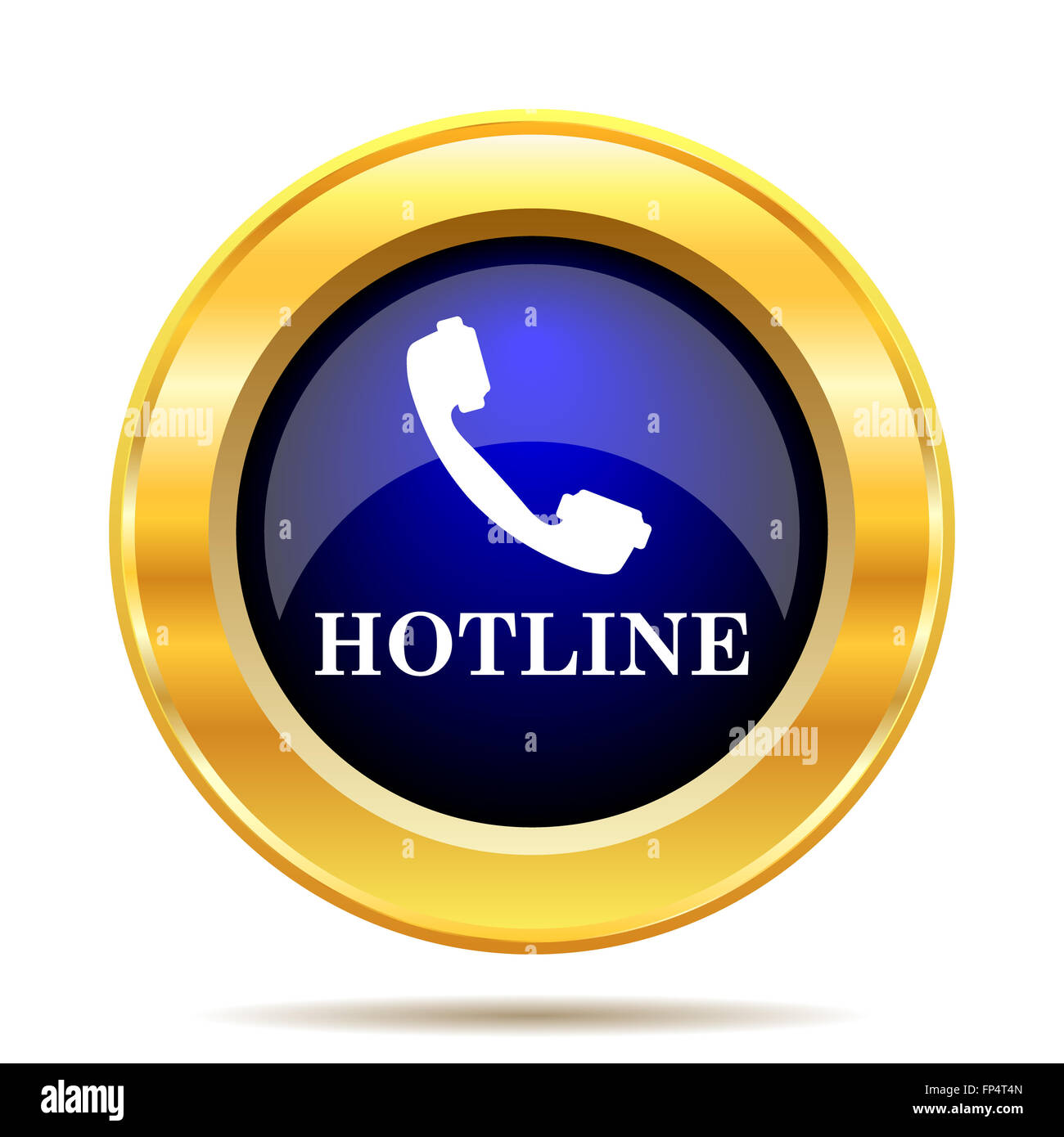 Hotline icon. Internet button on white background Stock Photo - Alamy