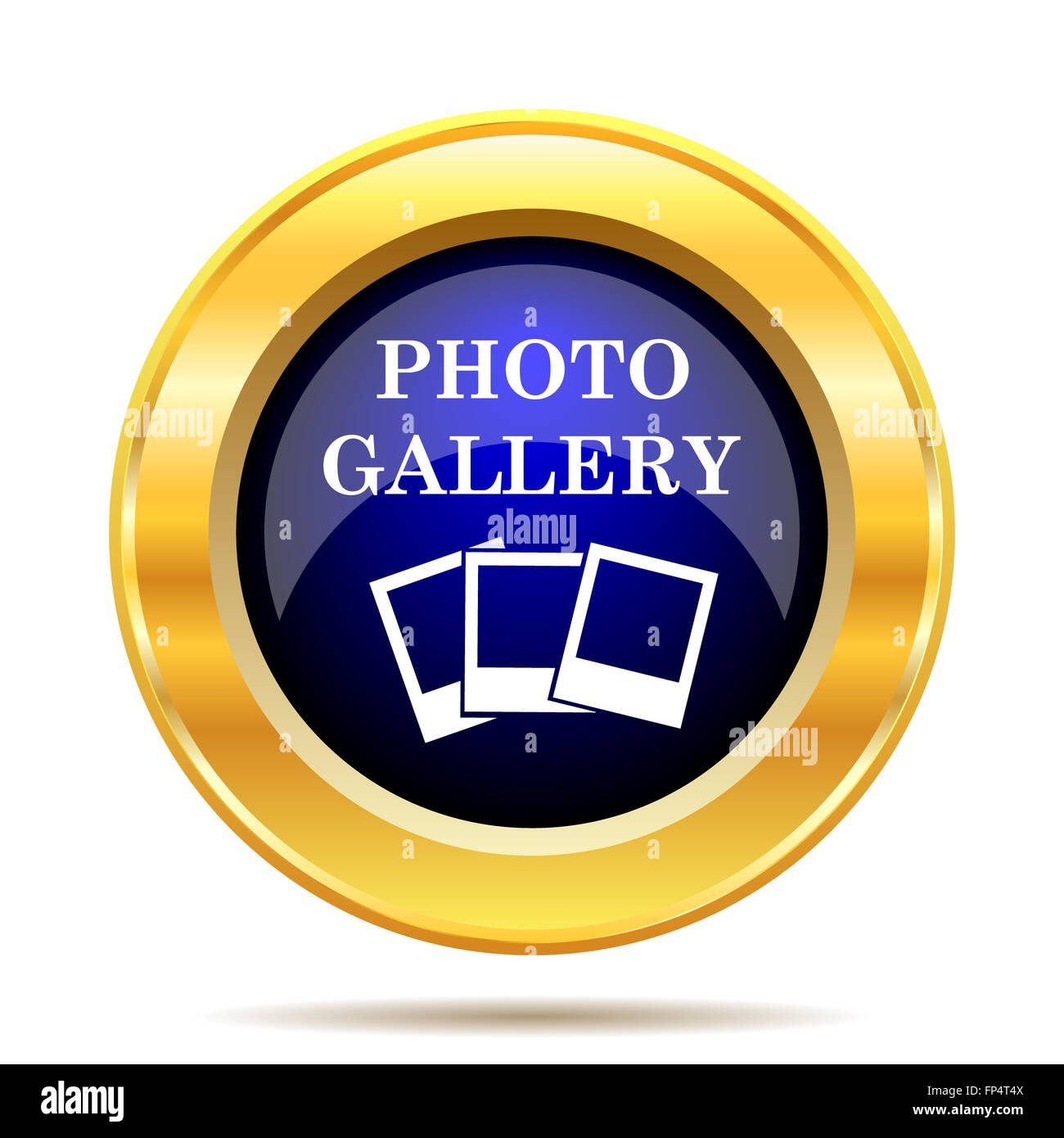 Photo gallery icon. Internet button on white background Stock Photo - Alamy