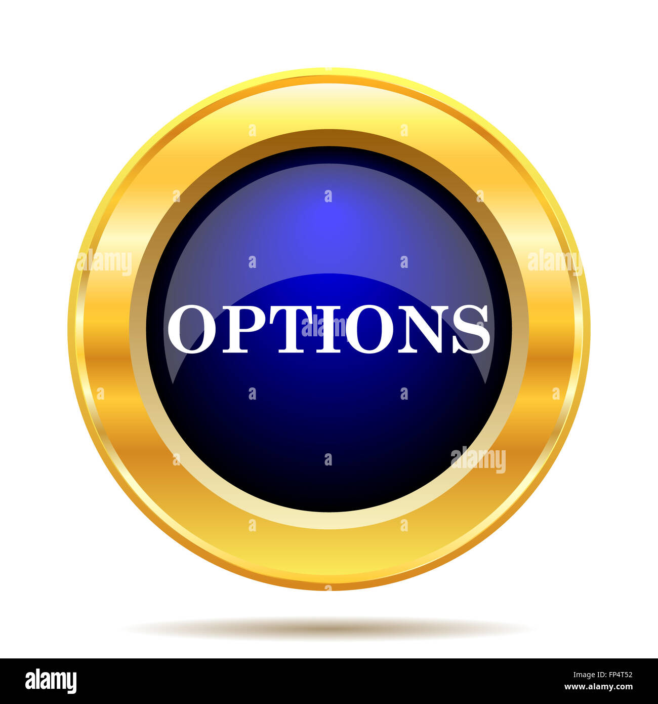 Options icon. Internet button on white background Stock Photo - Alamy