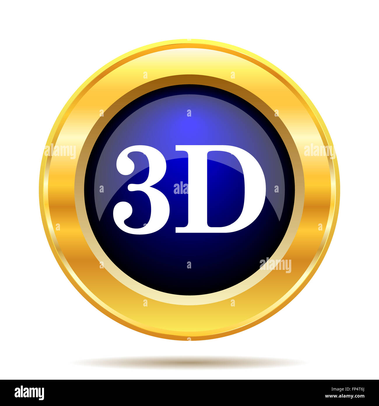 3D icon. Internet button on white background Stock Photo - Alamy