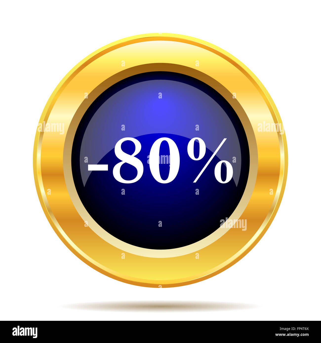 80 percent discount icon. Internet button on white background Stock ...