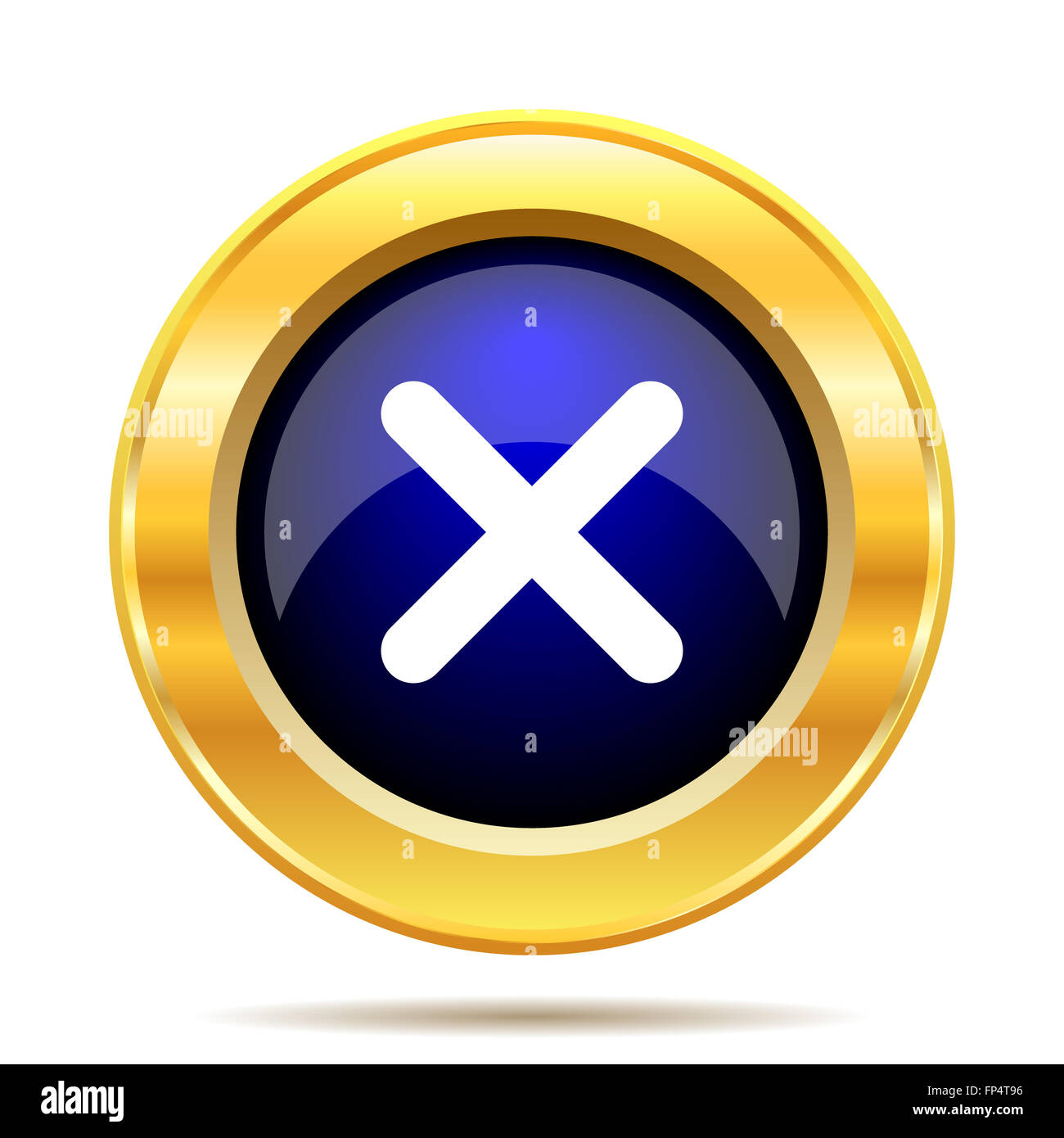 X close icon. Internet button on white background Stock Photo - Alamy