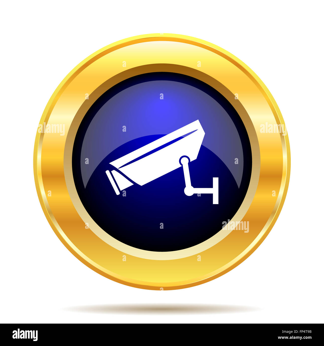 Surveillance camera icon. Internet button on white background Stock ...