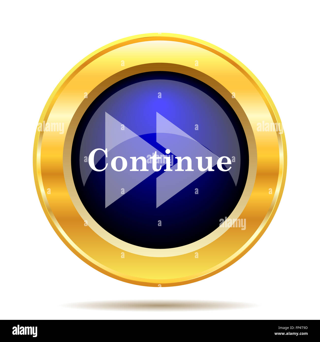Continue icon. Internet button on white background Stock Photo - Alamy