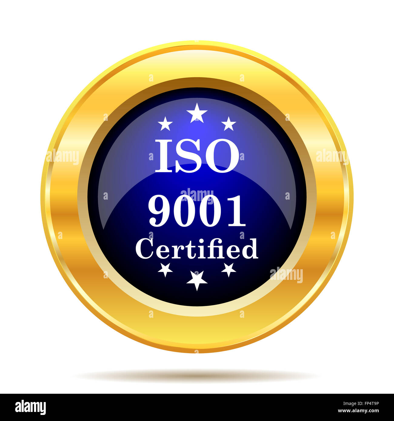 ISO9001 icon. Internet button on white background Stock Photo - Alamy