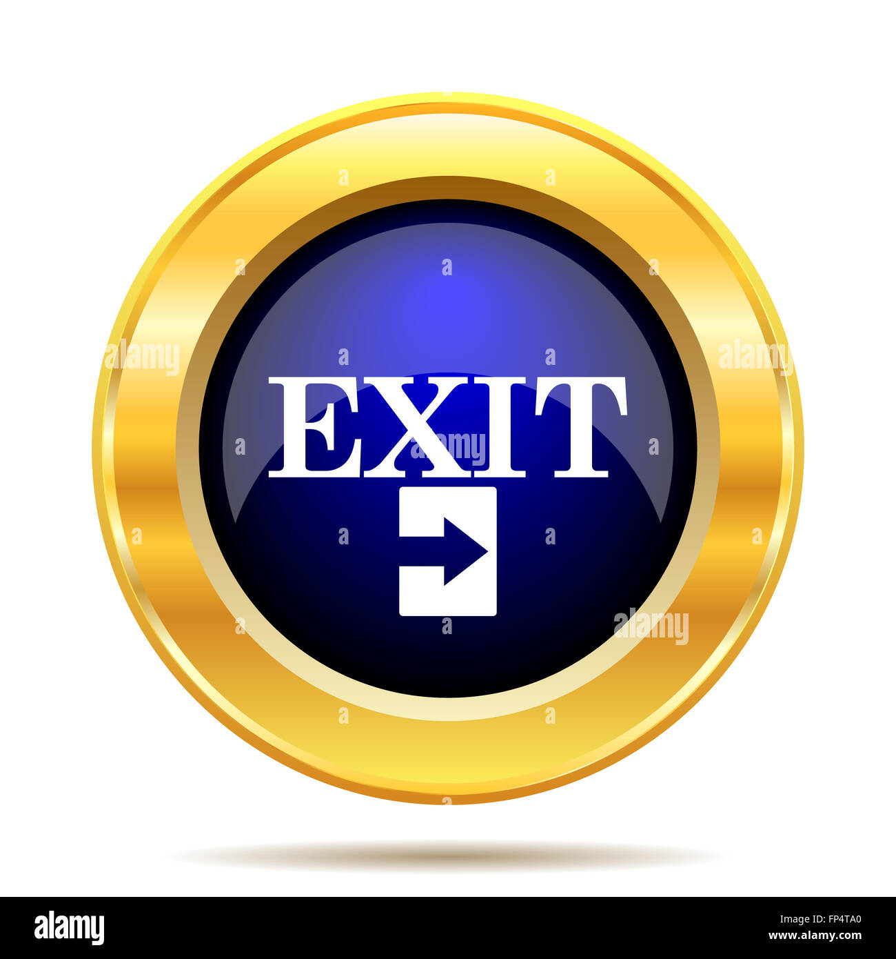Exit icon. Internet button on white background Stock Photo - Alamy