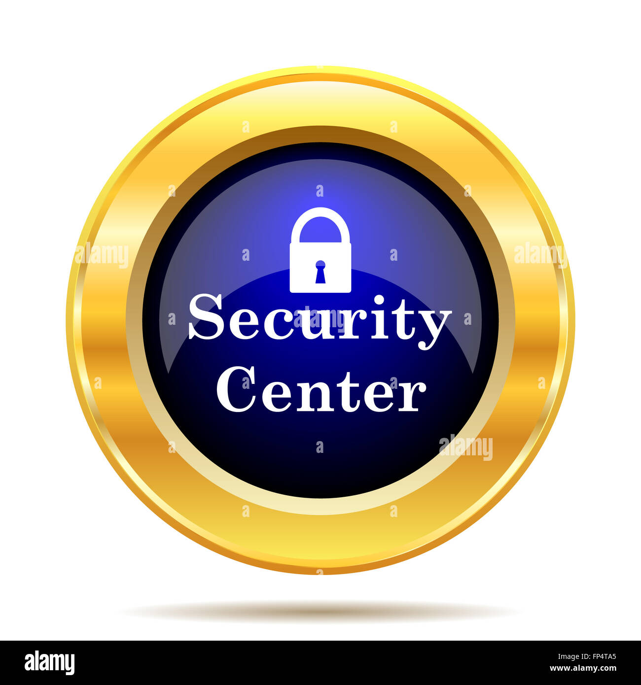 Security center icon. Internet button on white background Stock Photo ...