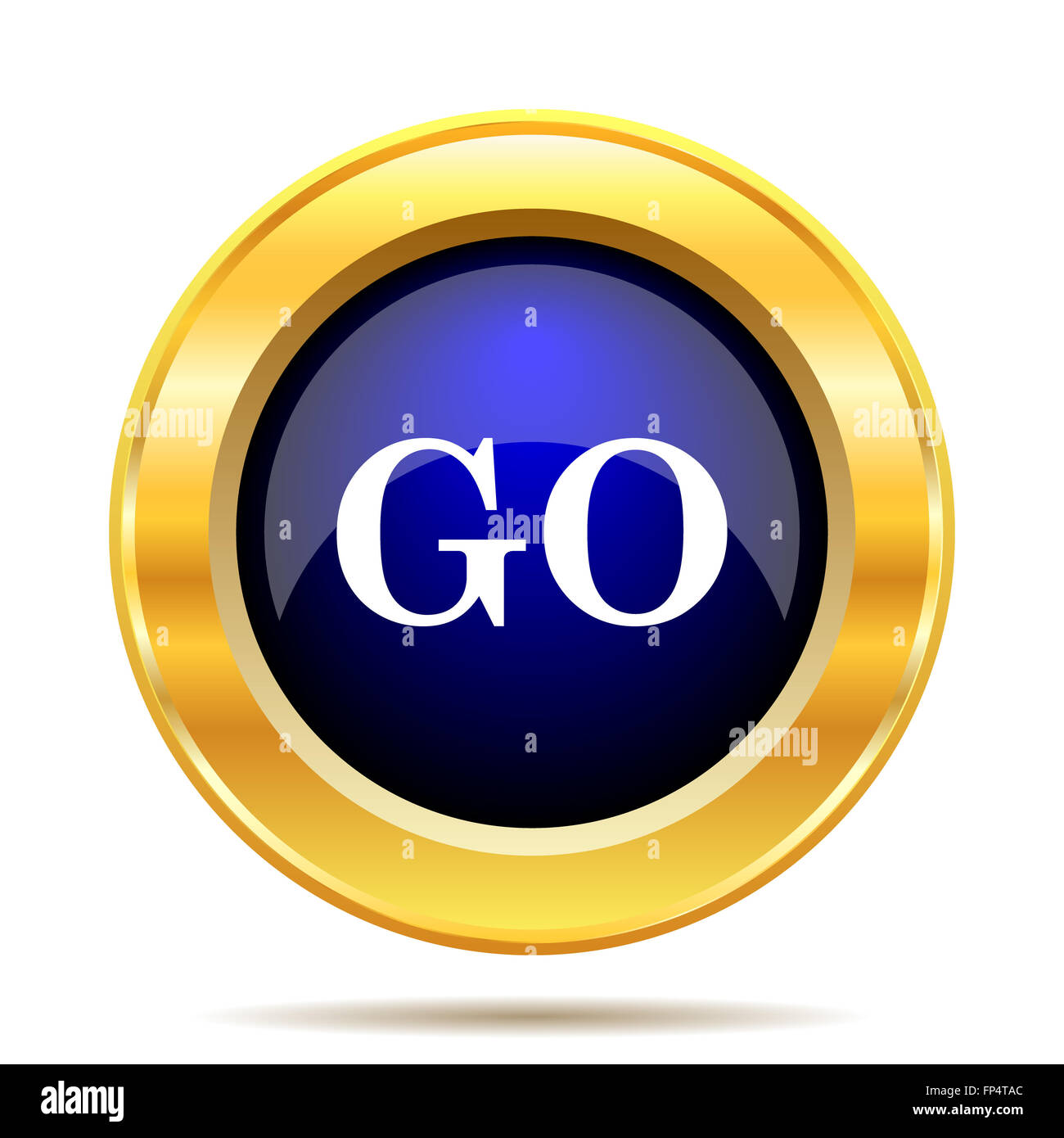 GO icon. Internet button on white background Stock Photo - Alamy