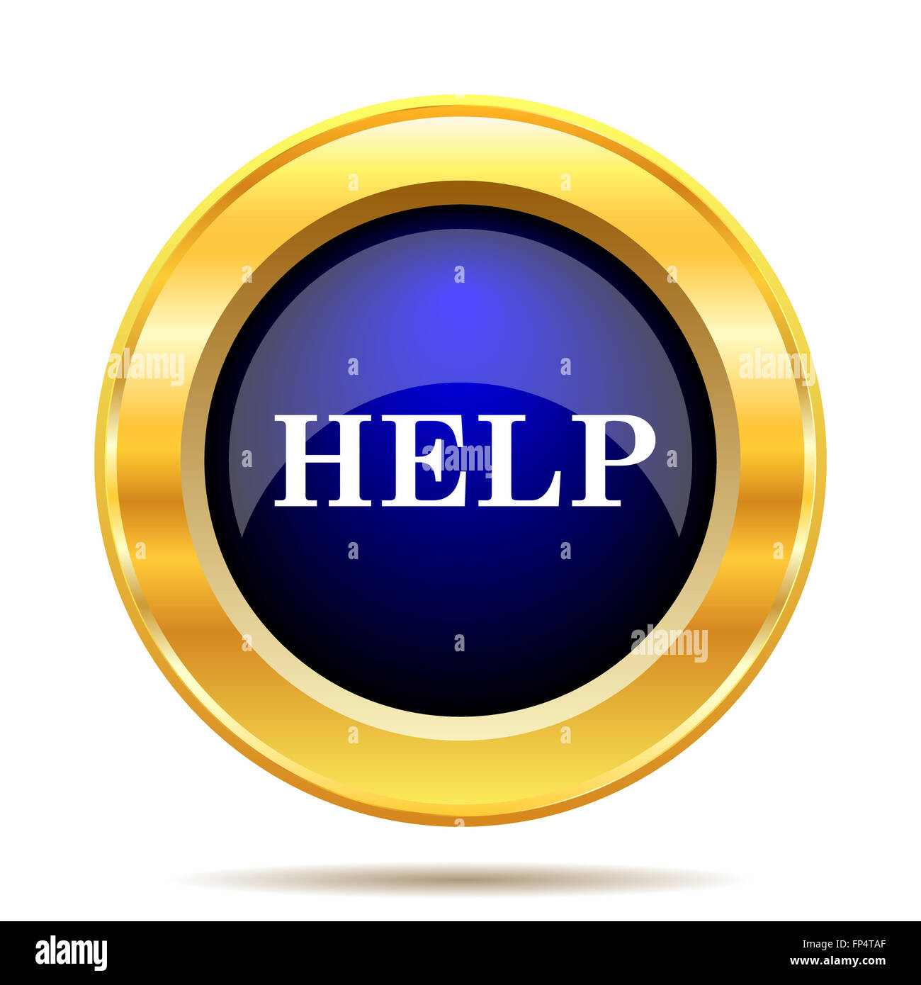 Help icon. Internet button on white background Stock Photo - Alamy