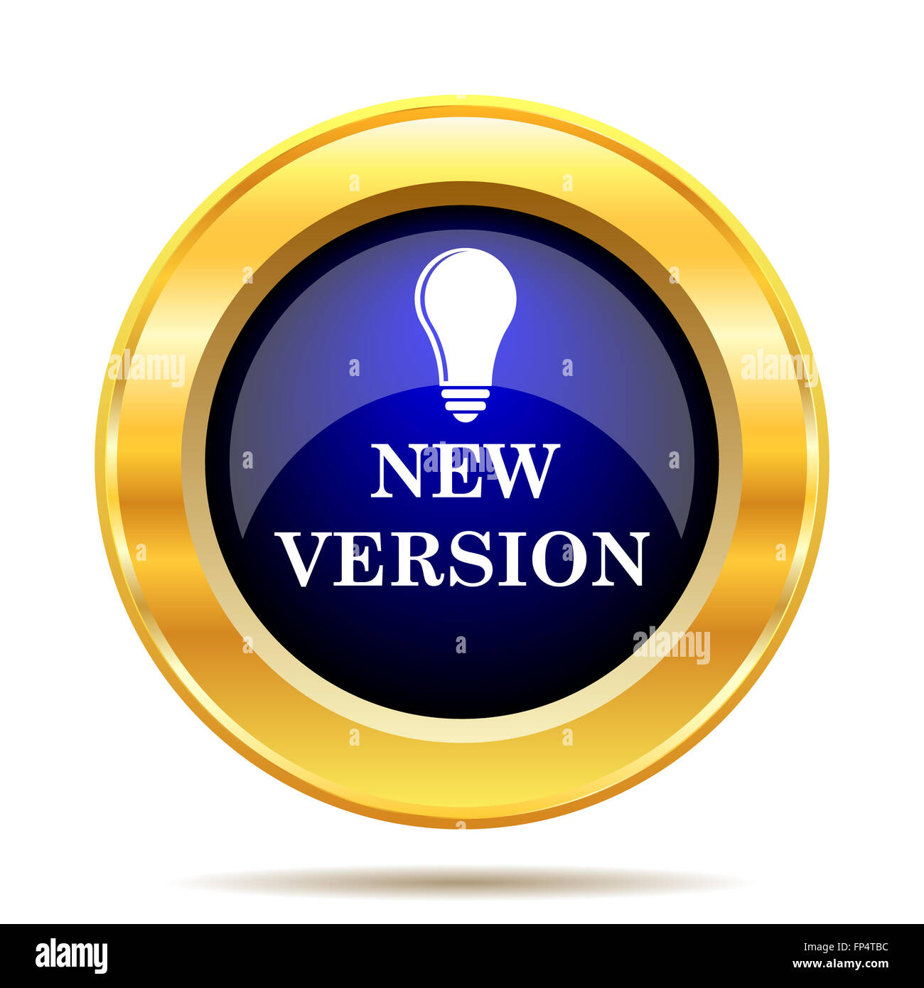 New version icon. Internet button on white background Stock Photo - Alamy