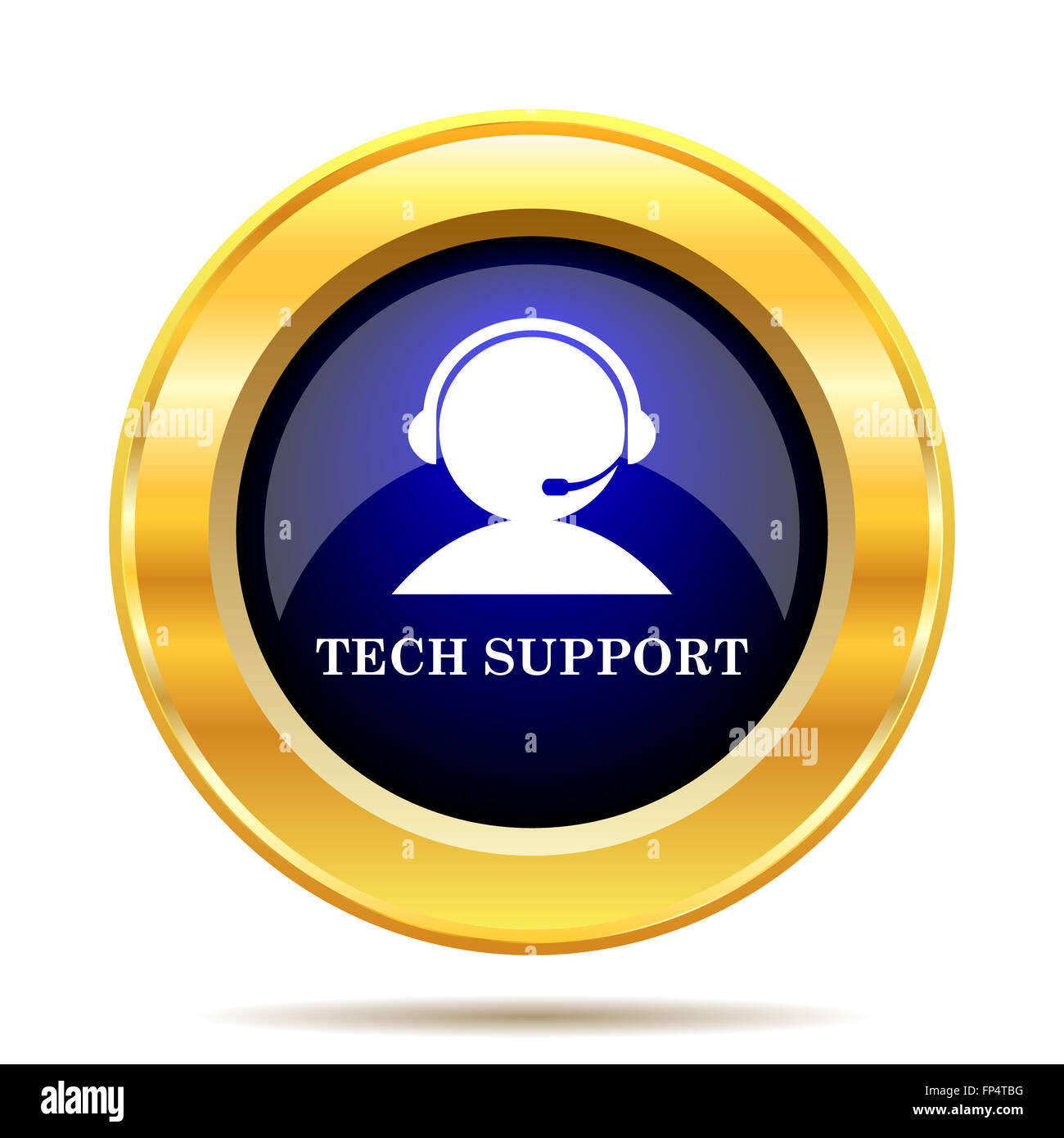 Tech support icon. Internet button on white background Stock Photo - Alamy