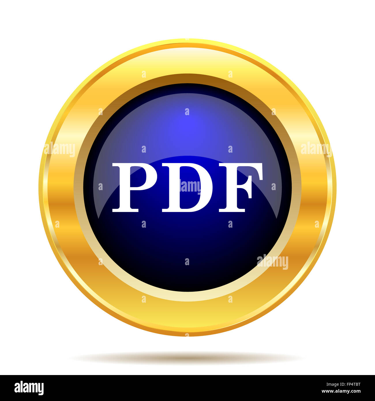 PDF icon. Internet button on white background Stock Photo - Alamy