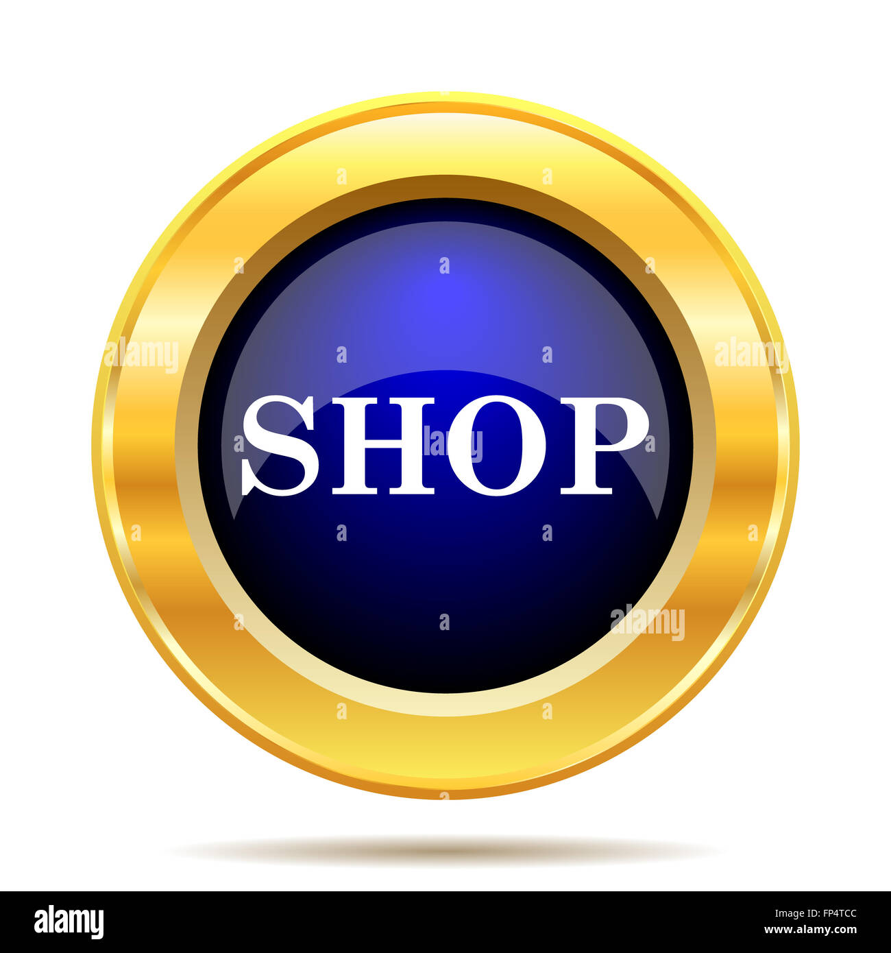 Shop icon. Internet button on white background Stock Photo - Alamy