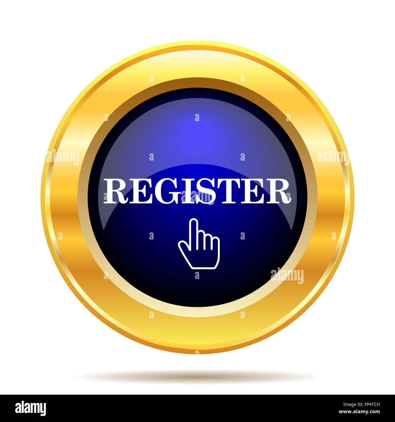 Register icon. Internet button on white background Stock Photo - Alamy