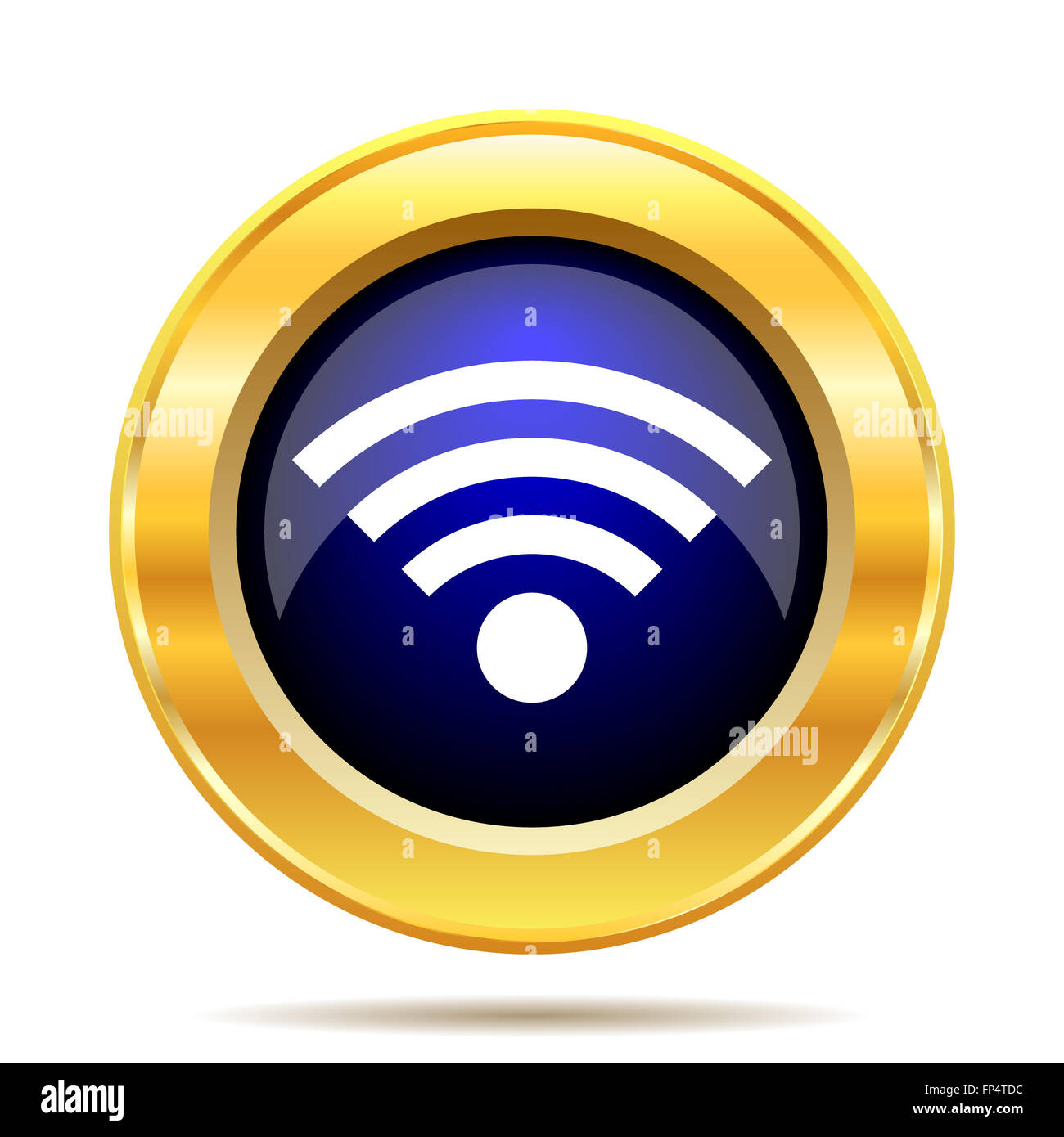 Wireless sign icon. Internet button on white background Stock Photo - Alamy