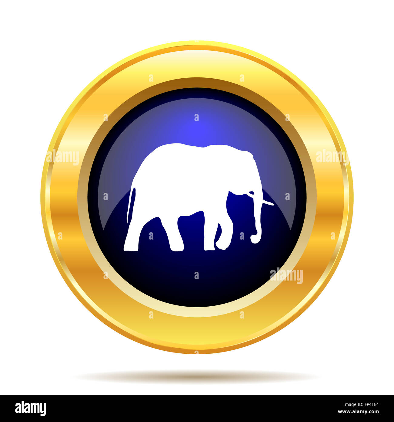 Elephant icon. Internet button on white background Stock Photo - Alamy