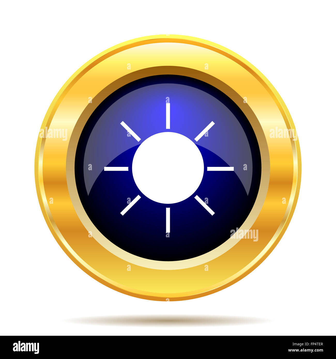 Sun icon. Internet button on white background Stock Photo - Alamy