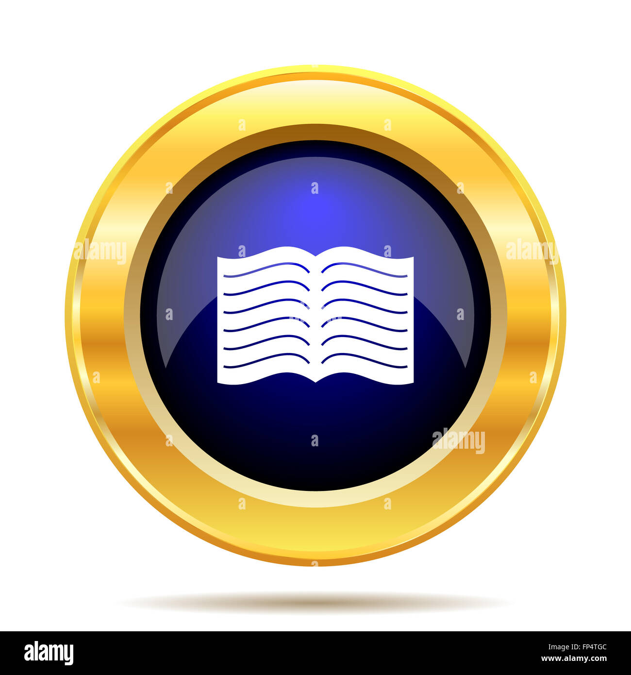Book icon. Internet button on white background Stock Photo - Alamy