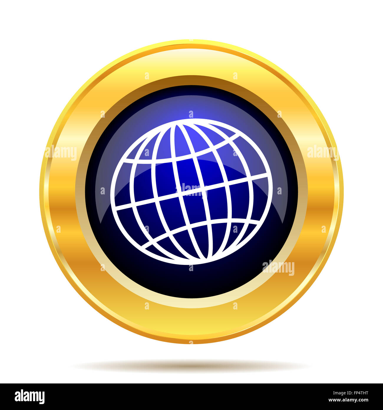 Globe icon. Internet button on white background Stock Photo - Alamy