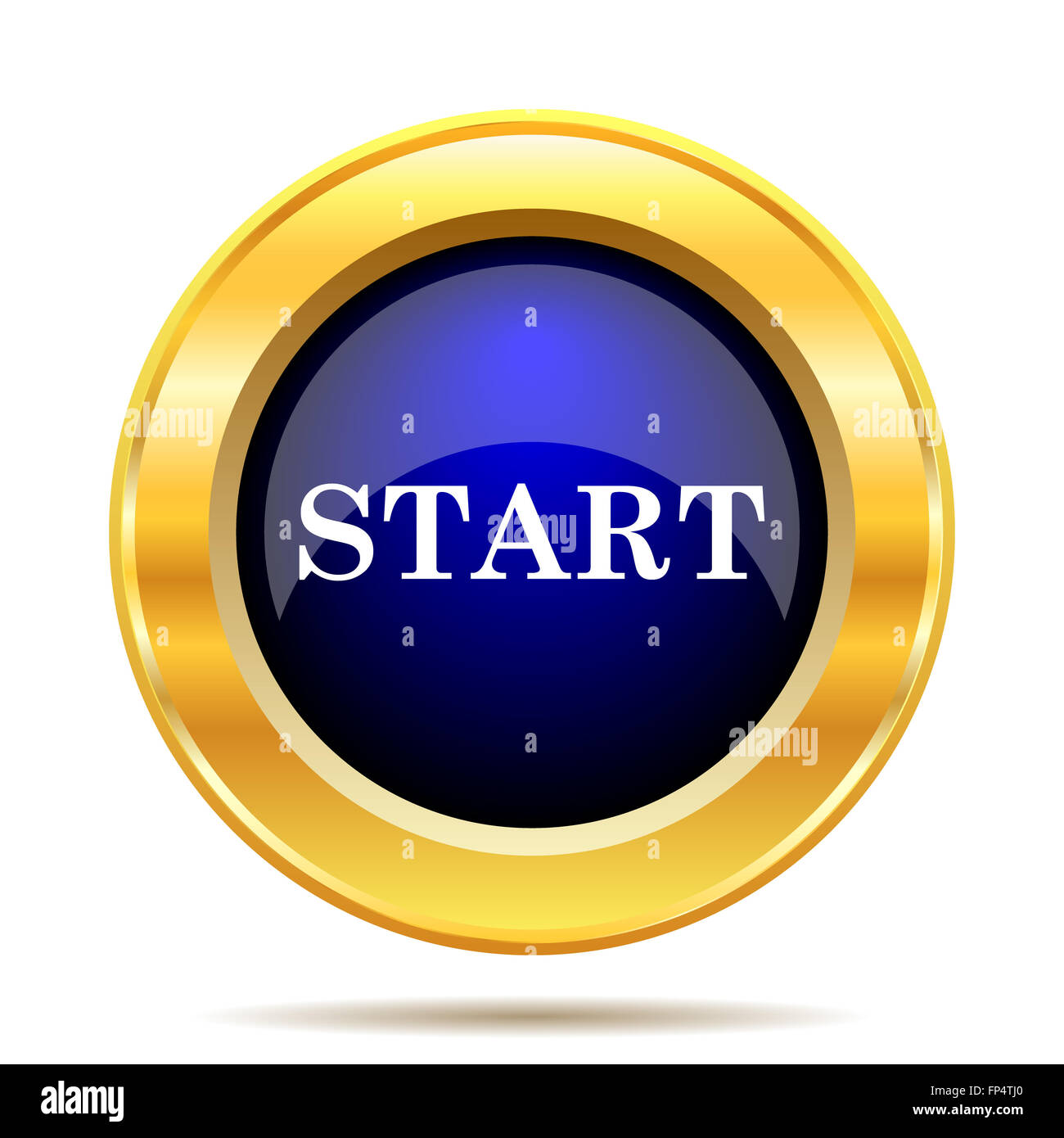 Start icon. Internet button on white background Stock Photo - Alamy