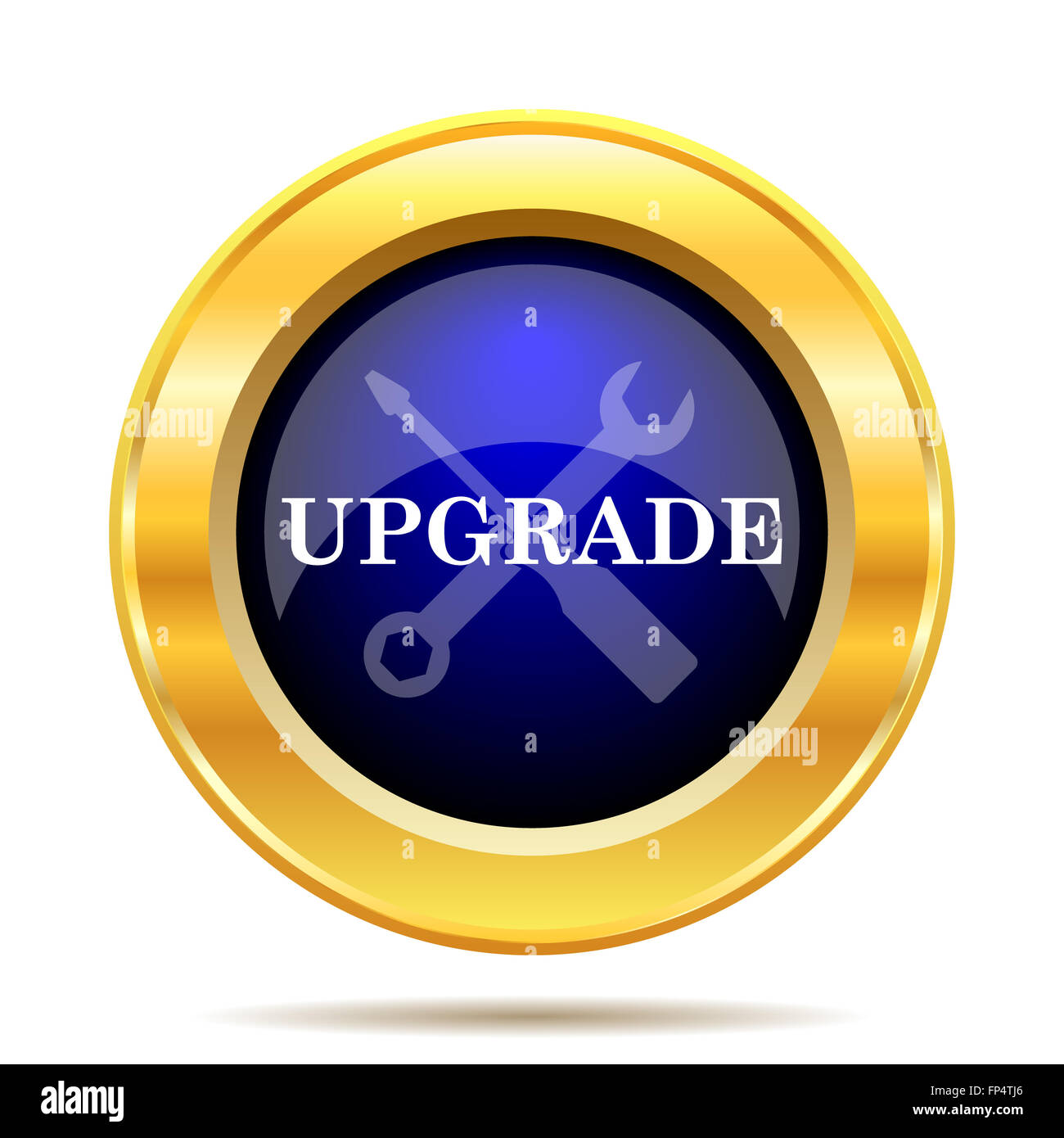 Upgrade icon. Internet button on white background Stock Photo - Alamy