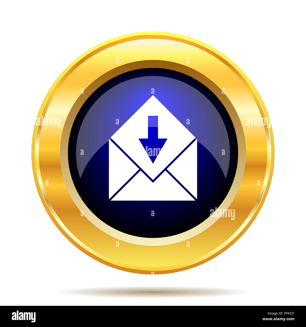 Receive e-mail icon. Internet button on white background Stock Photo ...