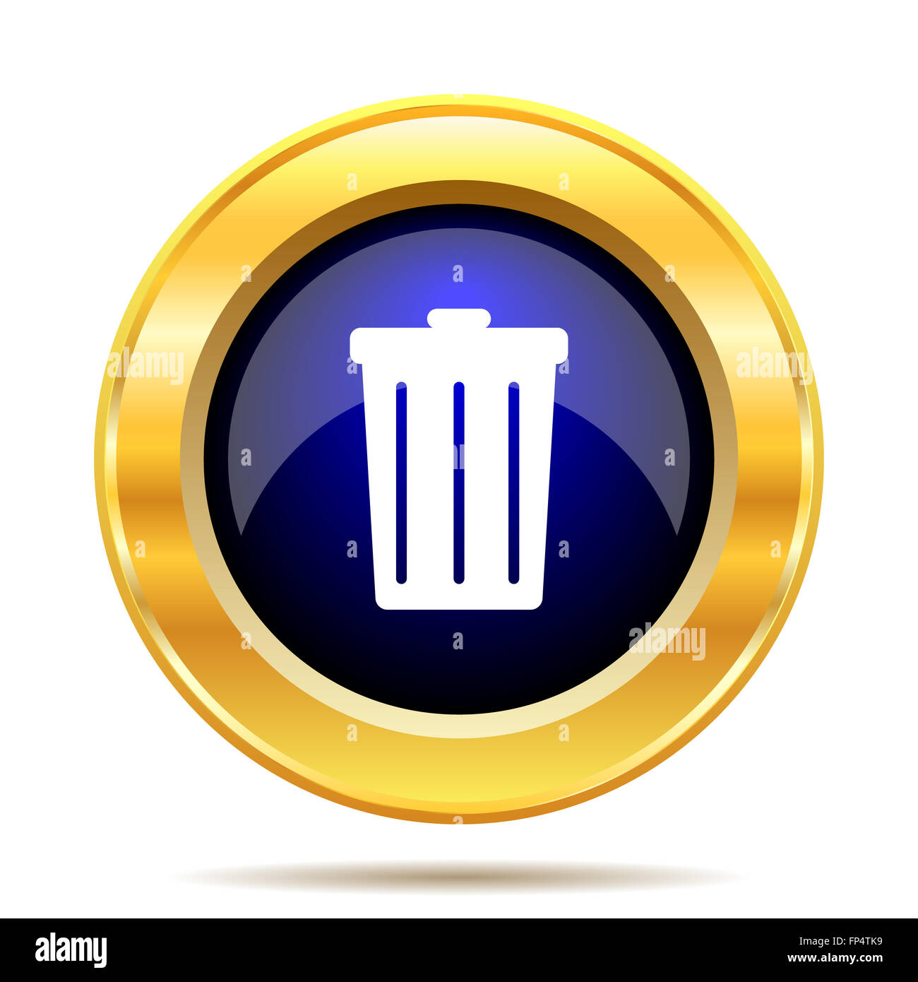 Bin icon. Internet button on white background Stock Photo - Alamy