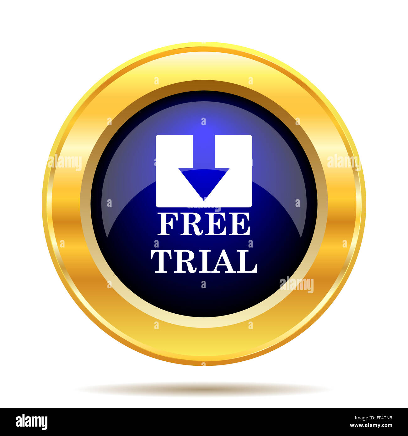 Free trial icon. Internet button on white background Stock Photo - Alamy