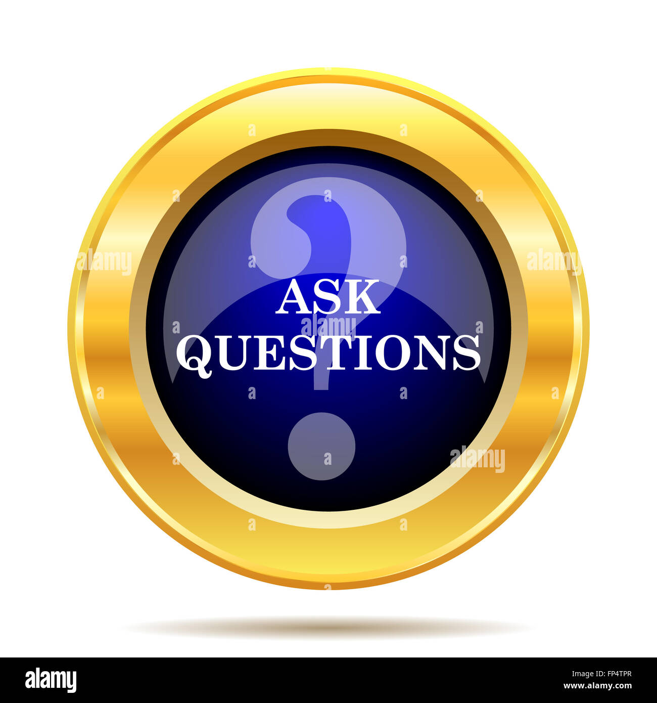 Ask questions icon. Internet button on white background Stock Photo - Alamy