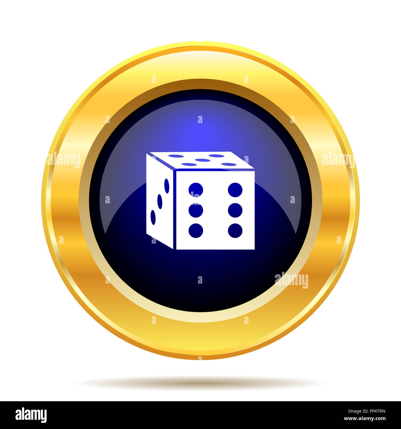 Dice icon. Internet button on white background Stock Photo - Alamy