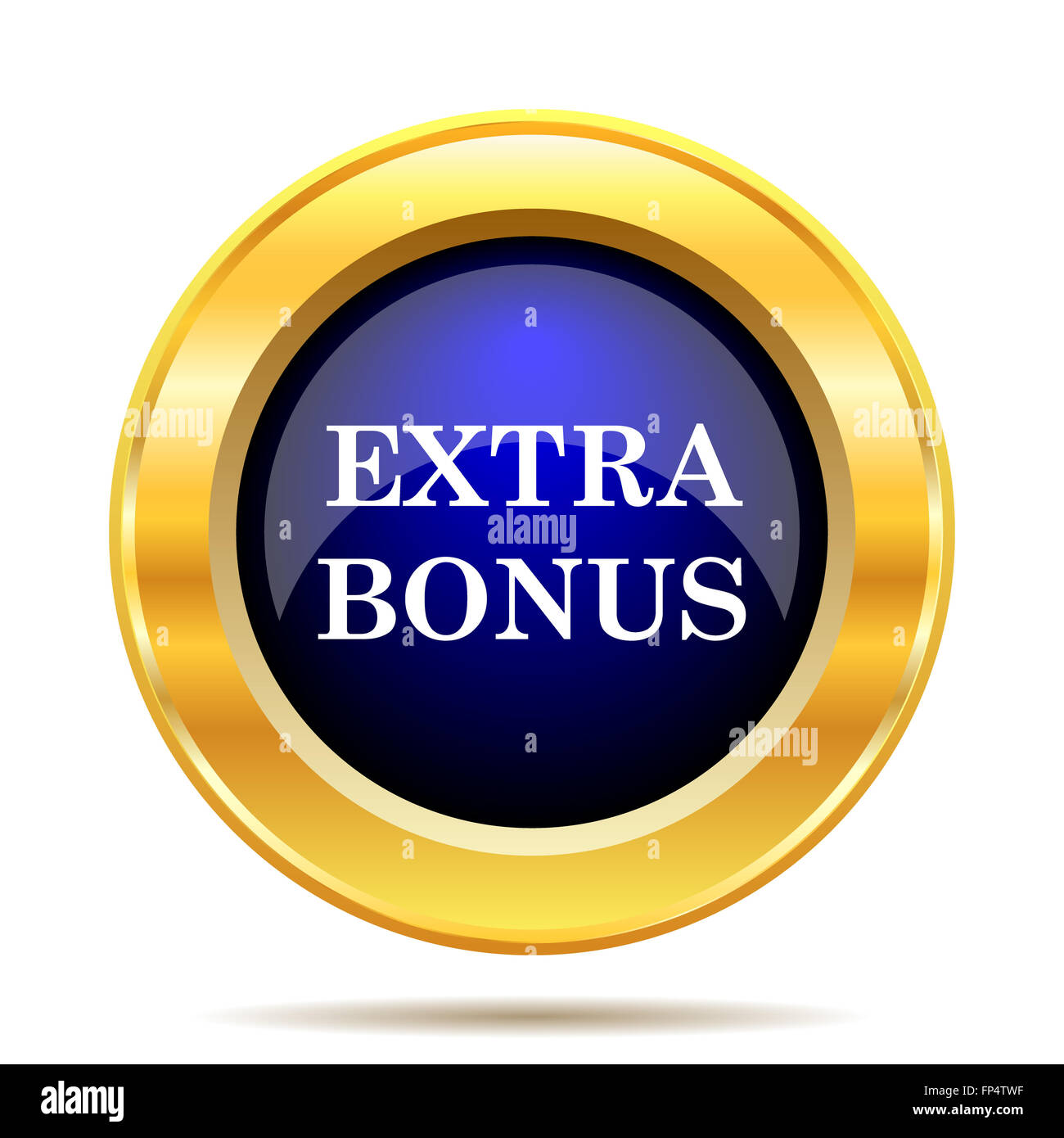 Extra bonus icon. Internet button on white background Stock Photo - Alamy