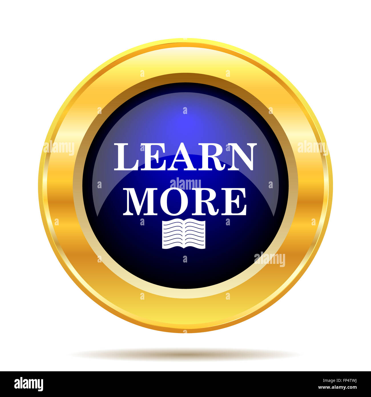 Learn more icon. Internet button on white background Stock Photo - Alamy