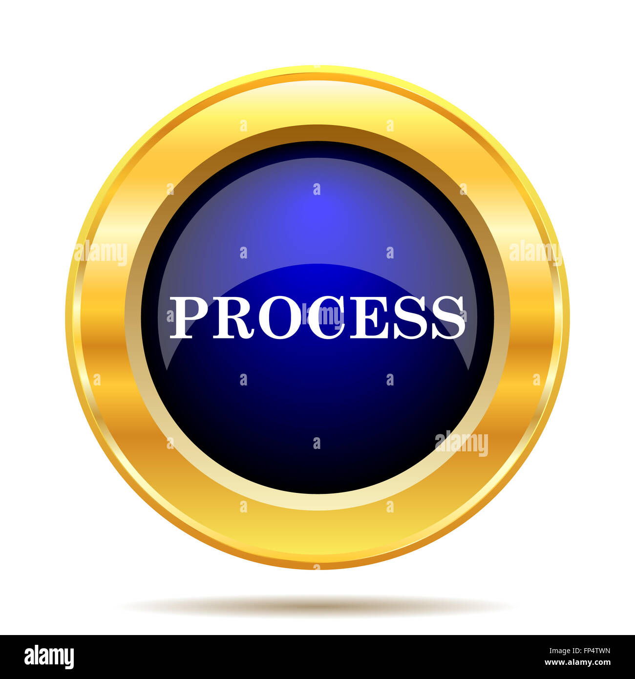Process icon. Internet button on white background Stock Photo - Alamy