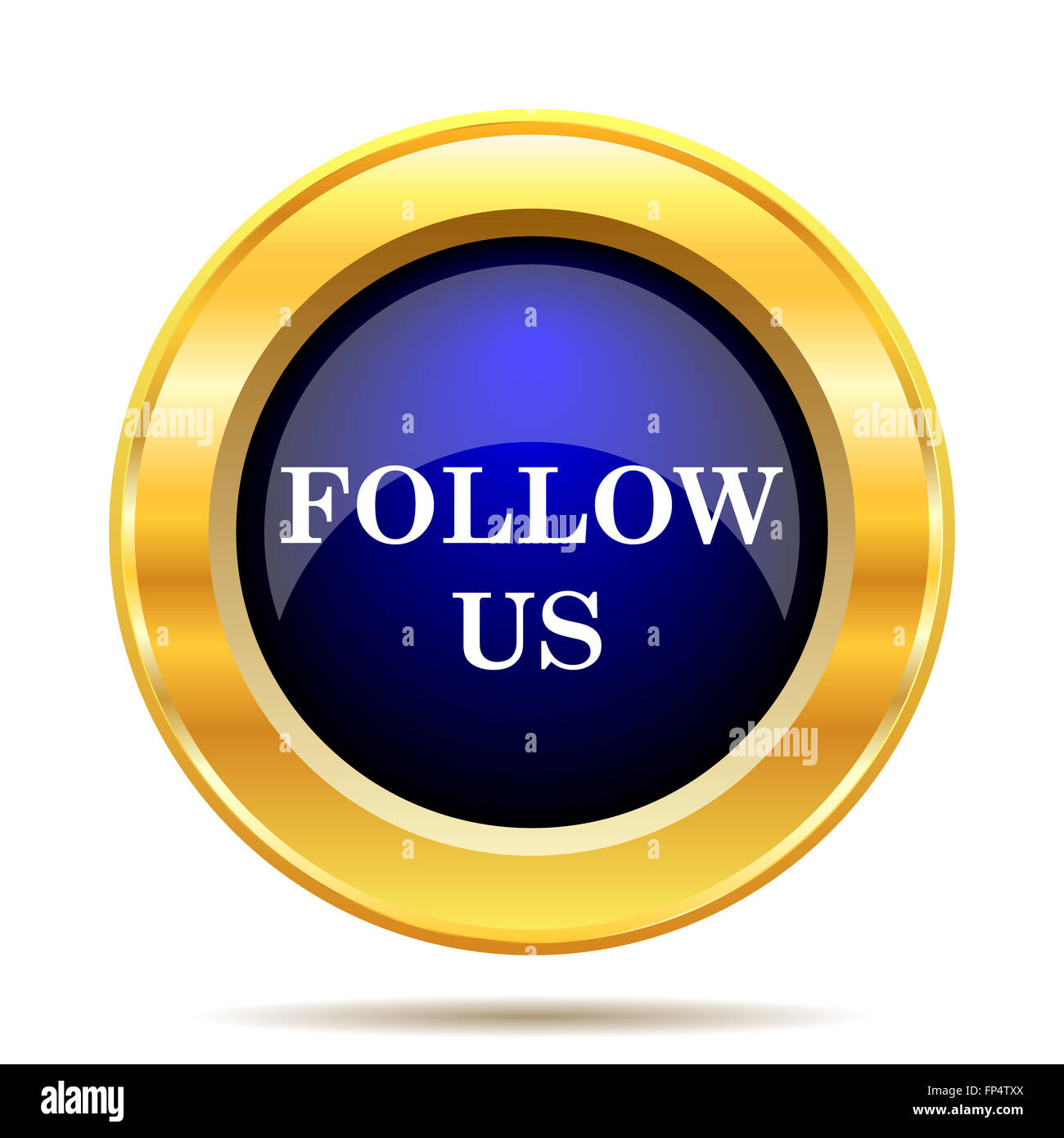 Follow us icon. Internet button on white background Stock Photo - Alamy