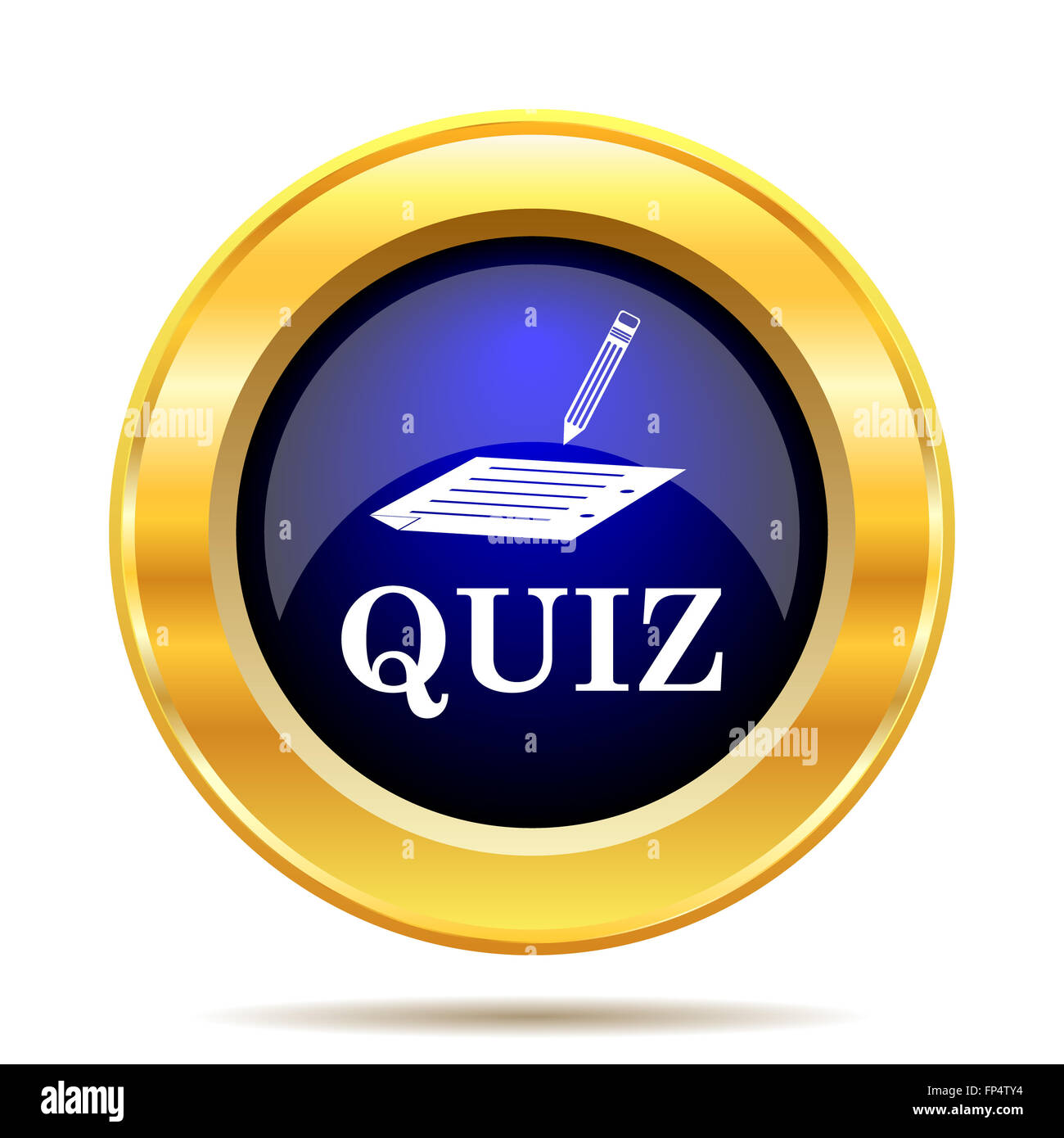 Quiz icon. Internet button on white background Stock Photo - Alamy