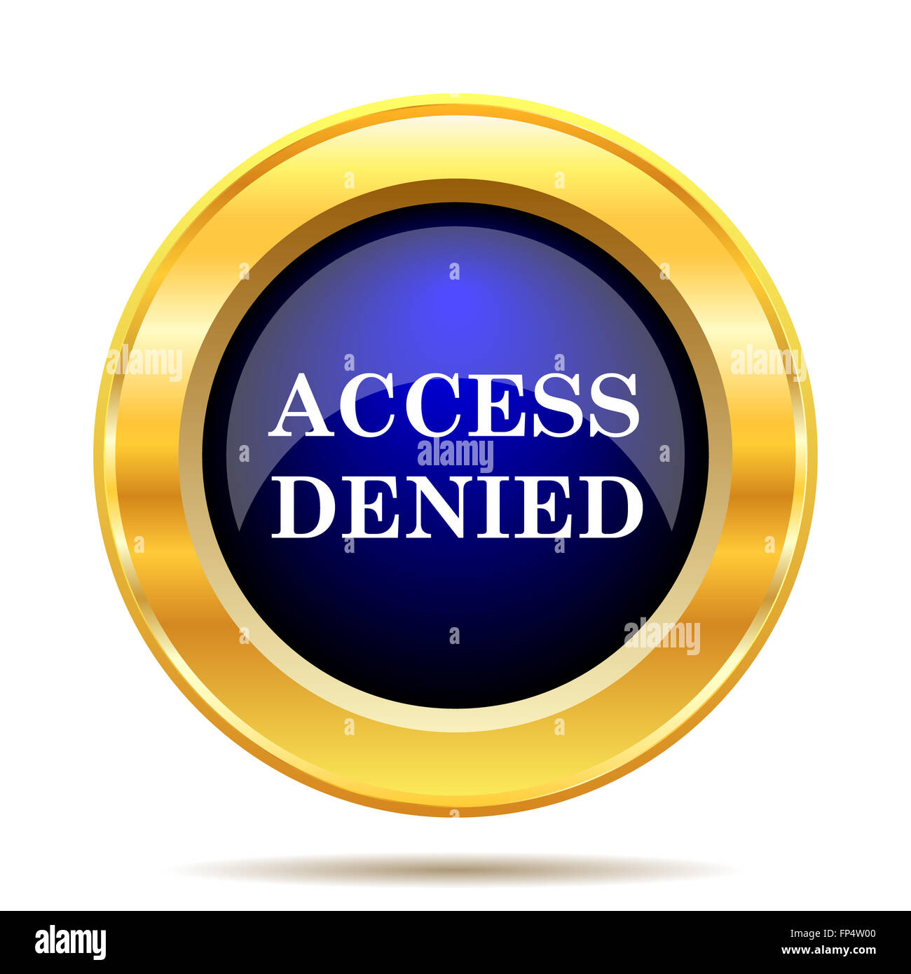 Access denied icon. Internet button on white background Stock Photo - Alamy