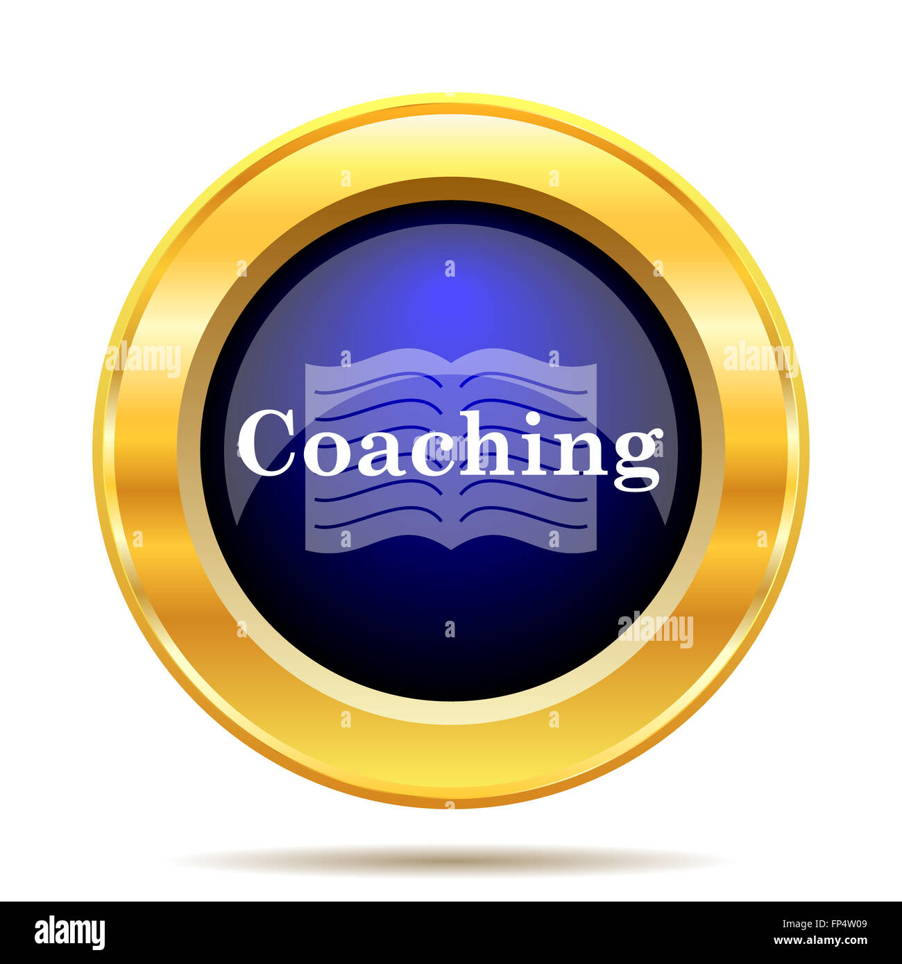 Coaching icon. Internet button on white background Stock Photo - Alamy