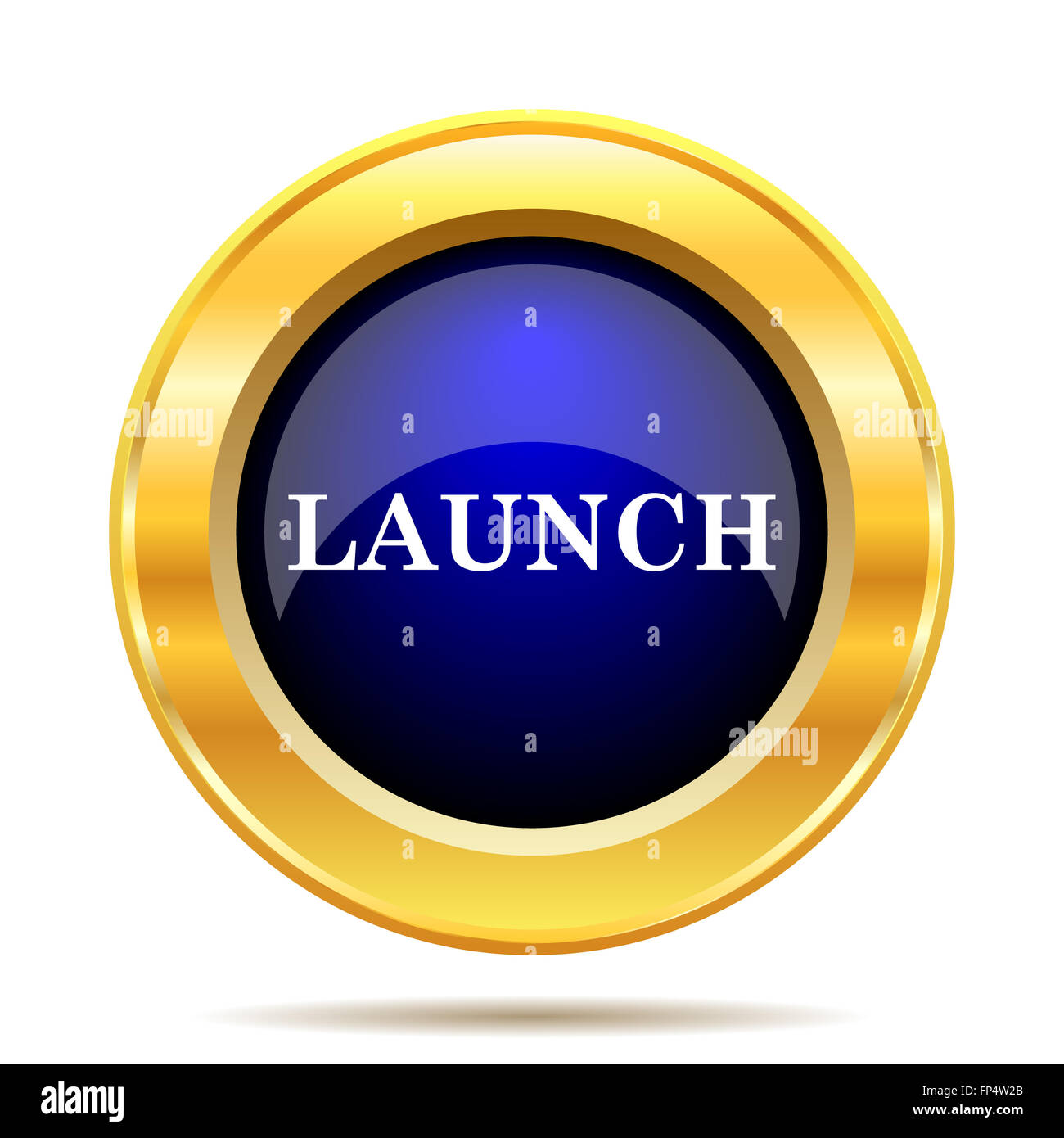 Launch icon. Internet button on white background Stock Photo - Alamy