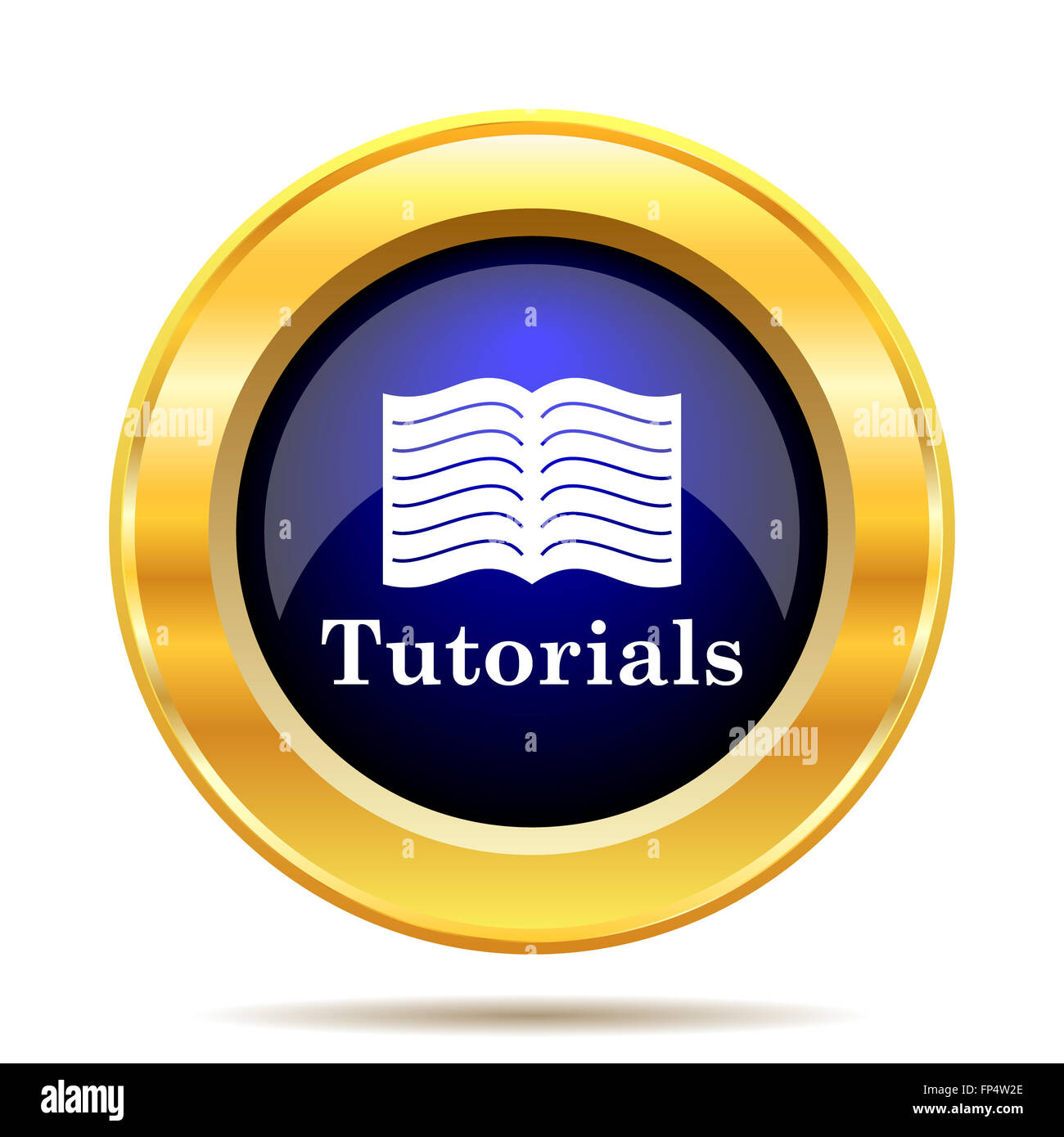Tutorials icon. Internet button on white background Stock Photo - Alamy