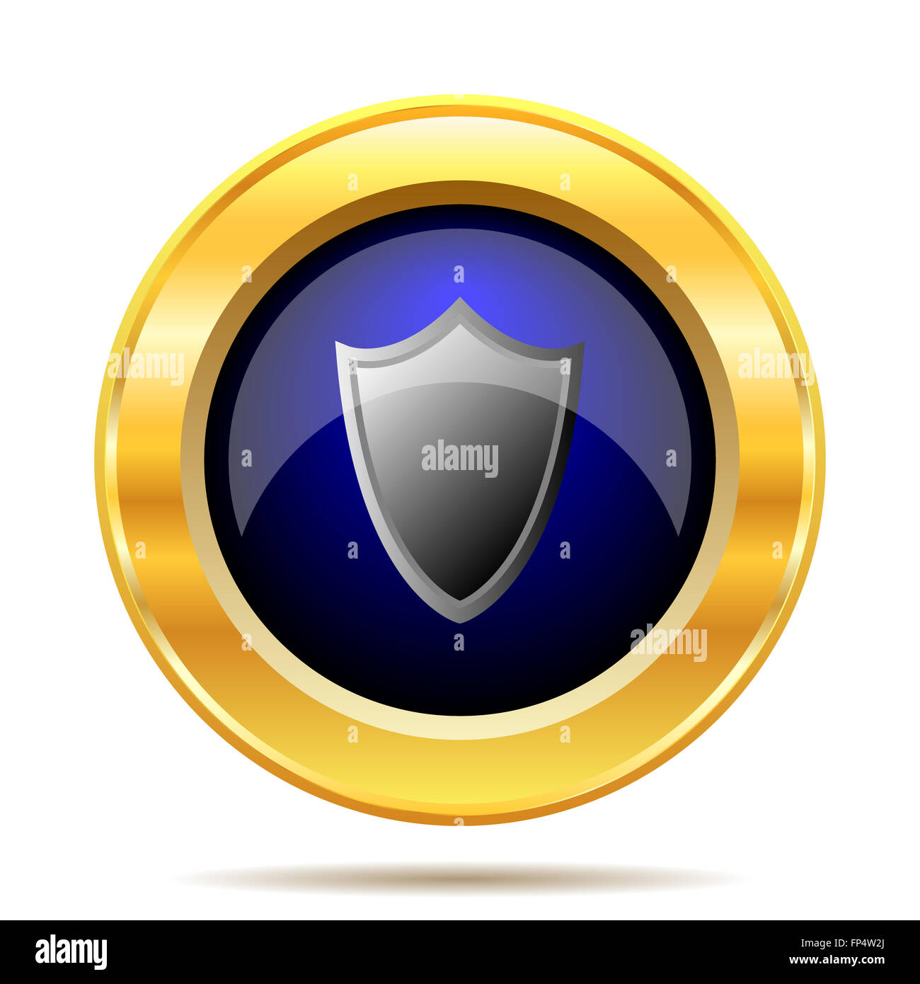 Shield icon. Internet button on white background Stock Photo - Alamy