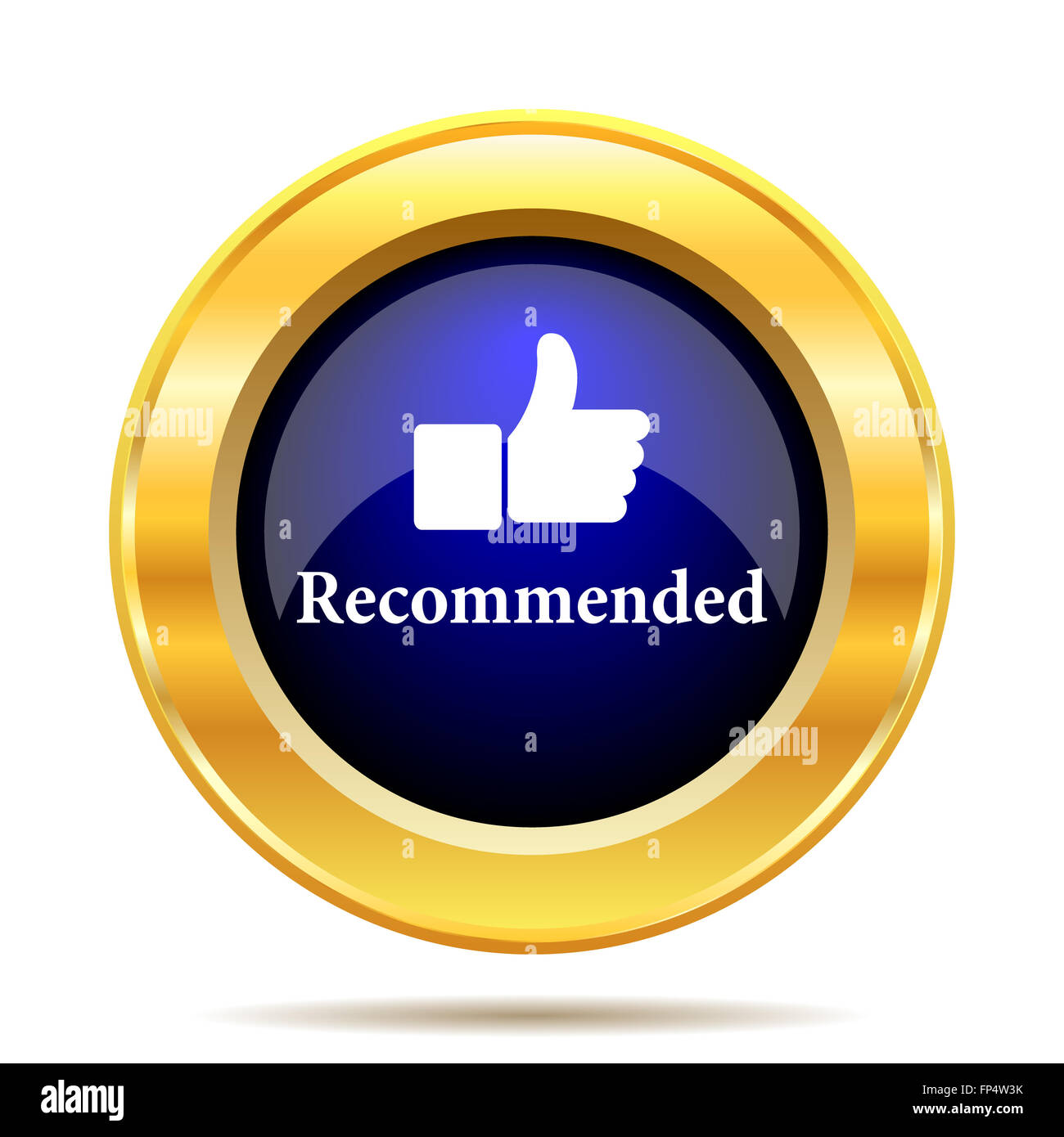 Recommended icon. Internet button on white background Stock Photo - Alamy