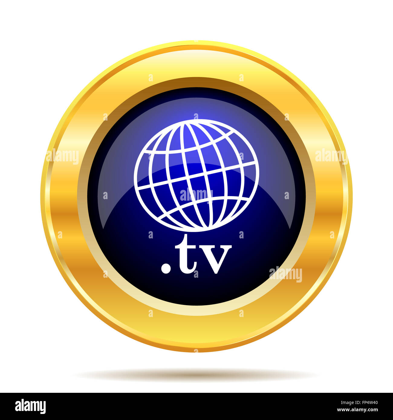 .tv icon. Internet button on white background Stock Photo - Alamy