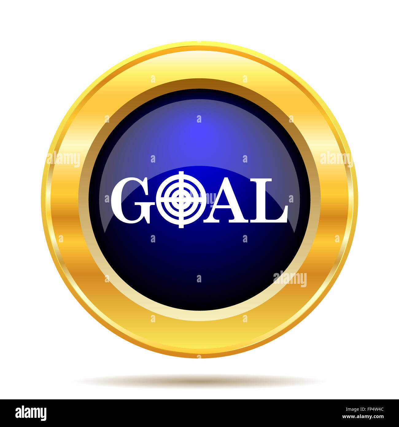 Goal icon. Internet button on white background Stock Photo - Alamy