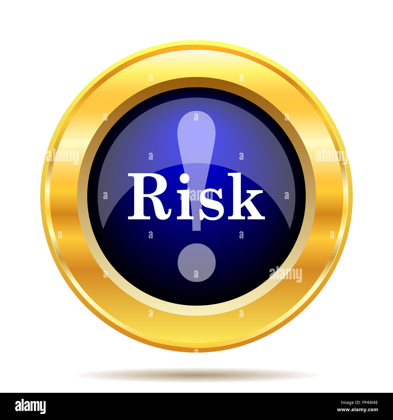 Risk icon. Internet button on white background Stock Photo - Alamy