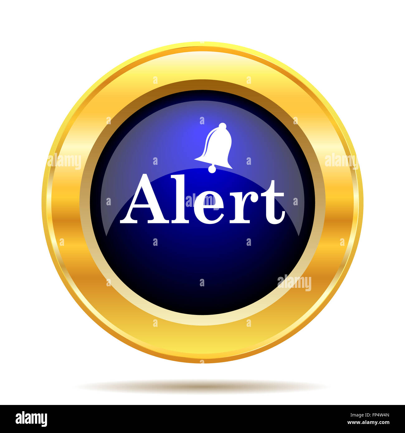 Alert icon. Internet button on white background Stock Photo - Alamy