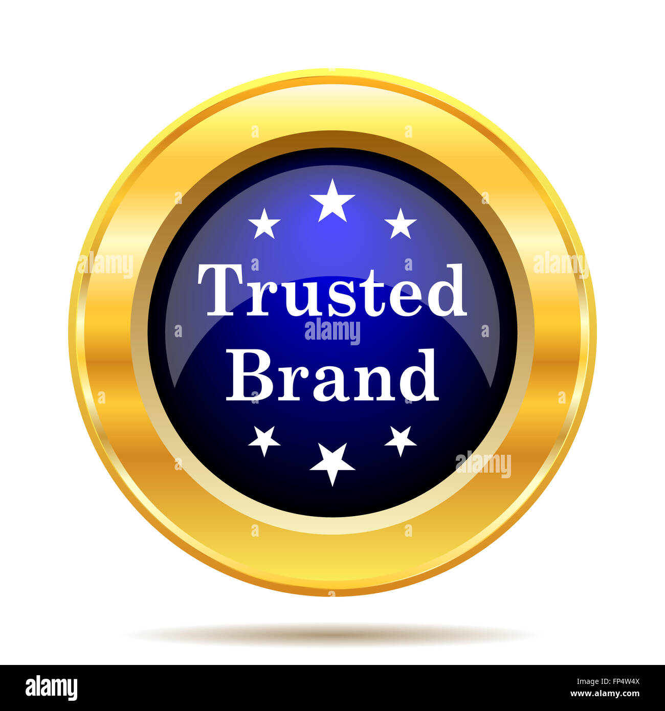 Trusted brand icon. Internet button on white background Stock Photo - Alamy