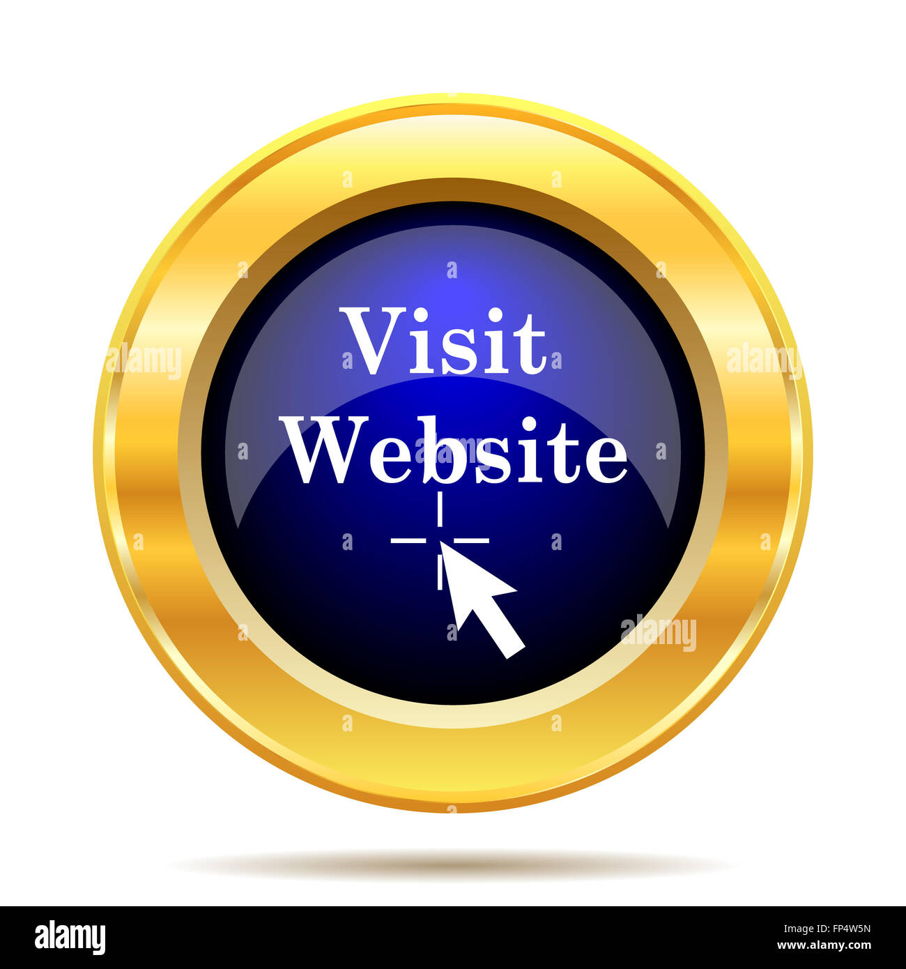 Visit website icon. Internet button on white background Stock Photo - Alamy