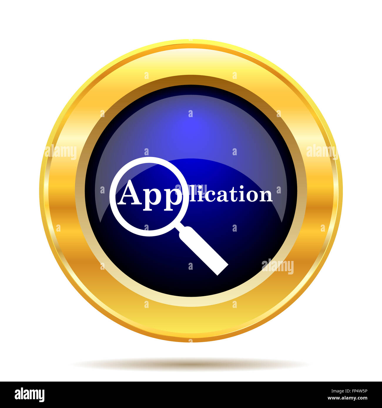 Application icon. Internet button on white background Stock Photo - Alamy