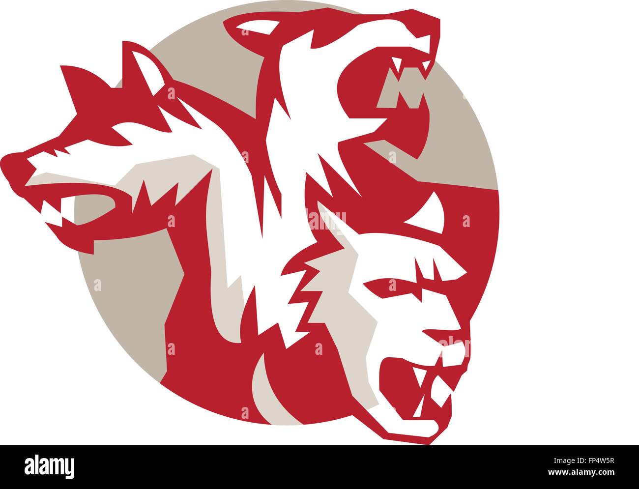 Illustration of cerberus head hi-res stock photography and images - Alamy